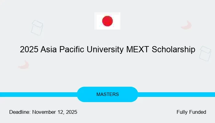 2025 Asia Pacific University MEXT Scholarship | ScholarshipAir