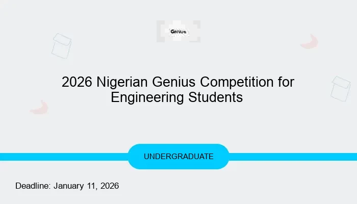 2026 Nigerian Genius Competition for Engineering Students | ScholarshipAir