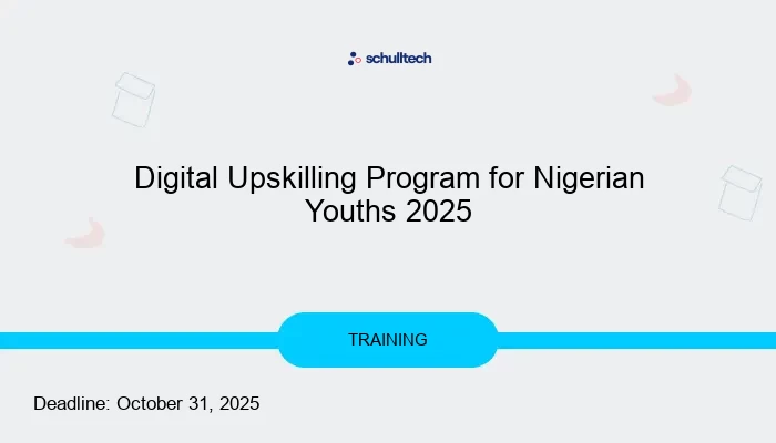 Digital Upskilling Program for Nigerian Youths 2025 | ScholarshipAir