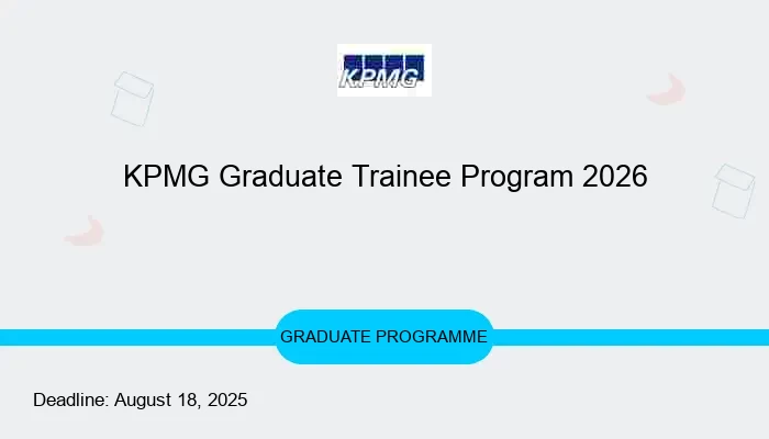 KPMG Graduate Trainee Program 2026 | ScholarshipAir